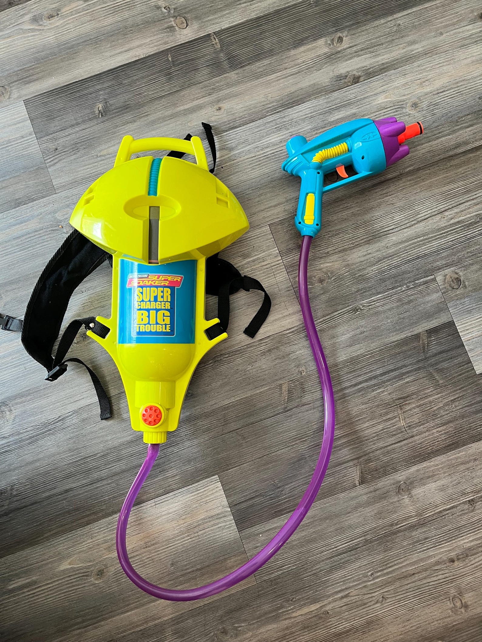 Vintage Super Soaker Super Charger BIG TROUBLE Backpack Constant ...