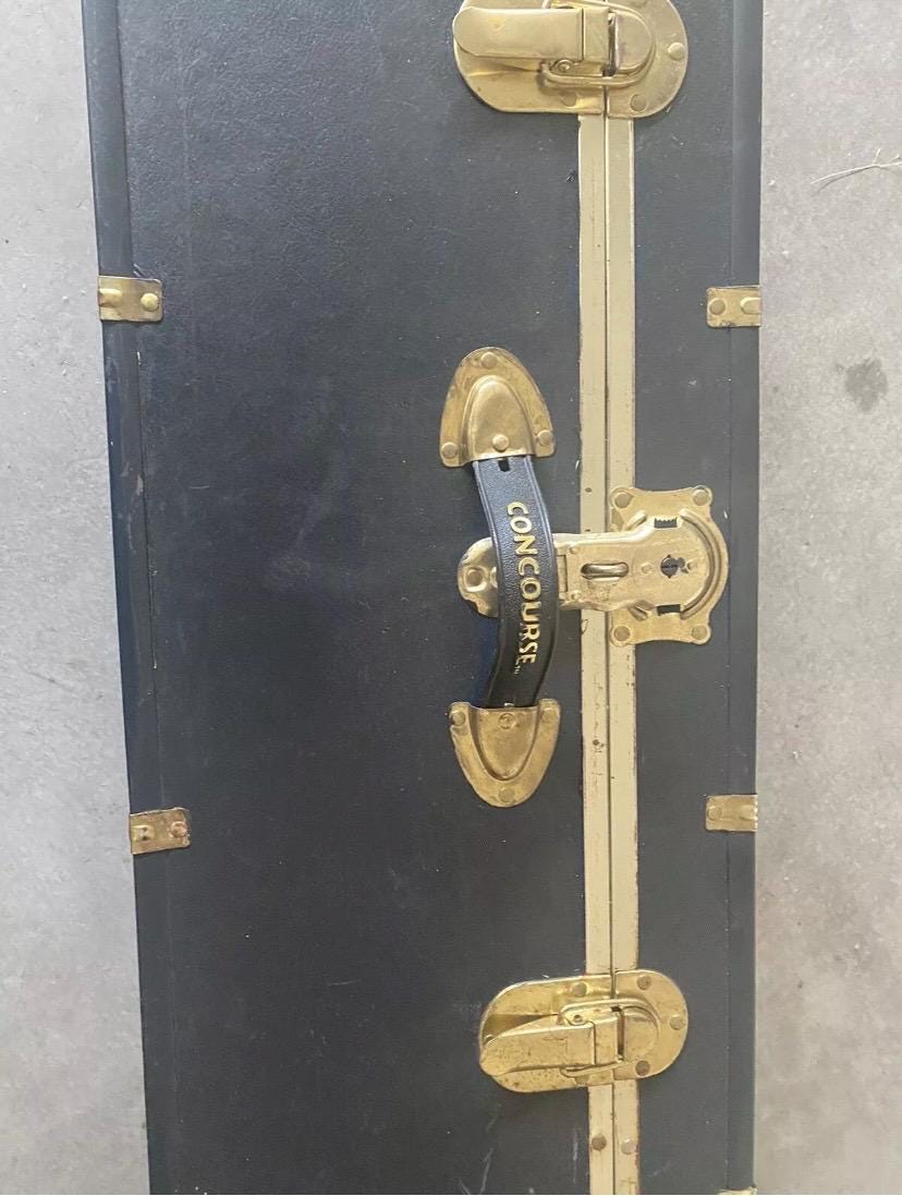 Vintage Concourse Black and Gold Trunk - Etsy