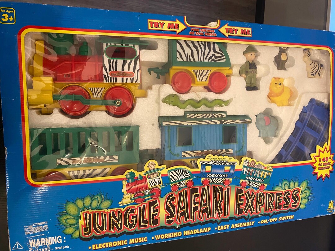 Vintage Safari Express Train Set - Etsy