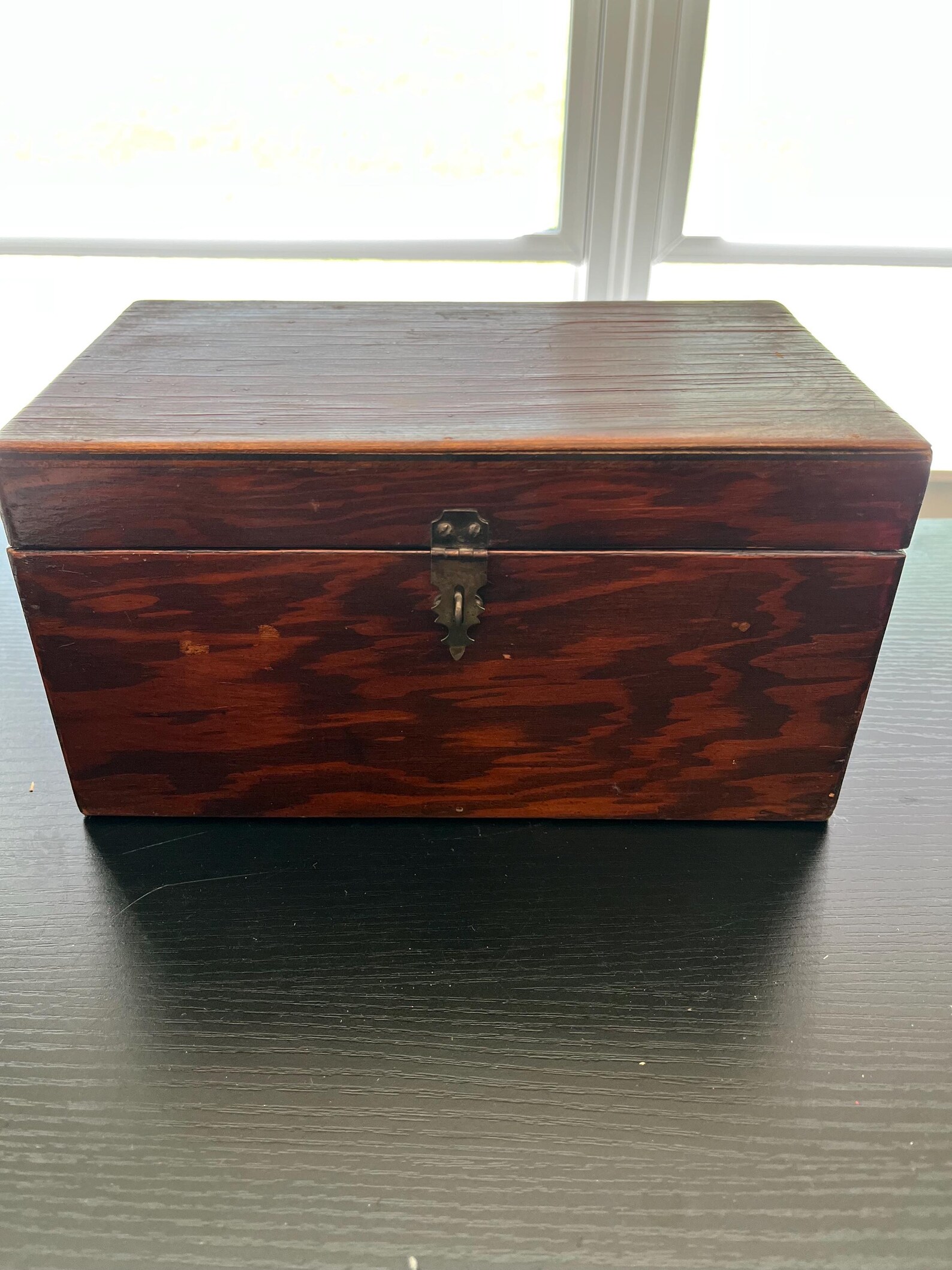 English Cherry Tabletop Stationery Writing Desk Box Tambour/file ...