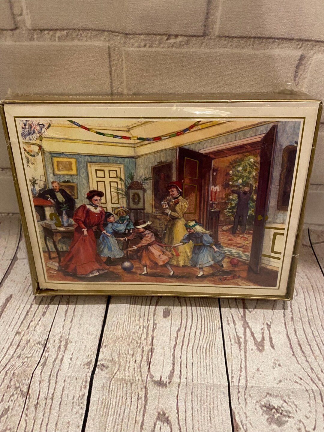 Vintage Burgoyne Christmas Greeting Cards 20 Victorian Colonial Family ...