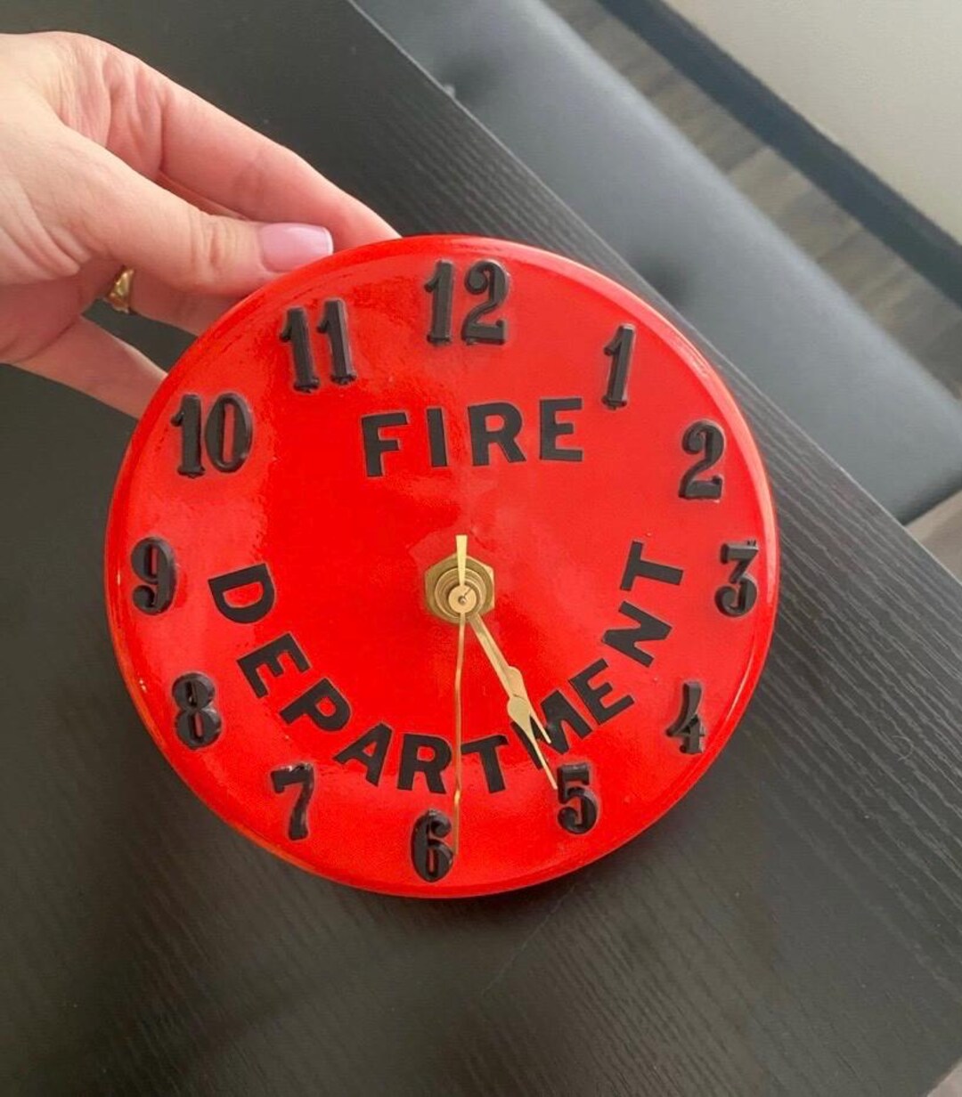 Vintage Fire Dept Clock - Etsy