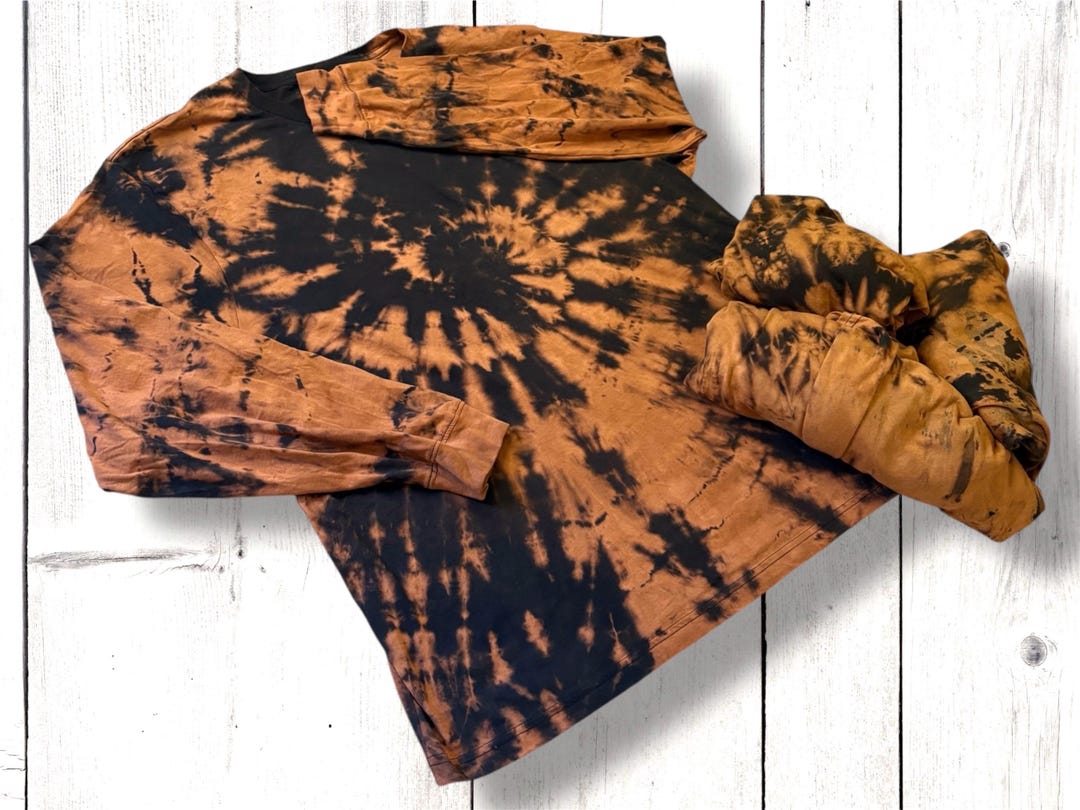 Acid Wash Bleach Dyed Long Sleeve Tee: Grunge Retro Style - Etsy