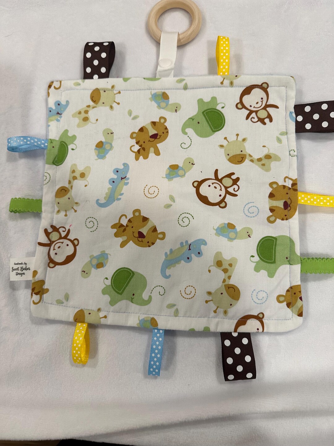 Baby Crinkle Toy / Taggy Toy / Baby Lovey / Sensory Toy / Minky ...