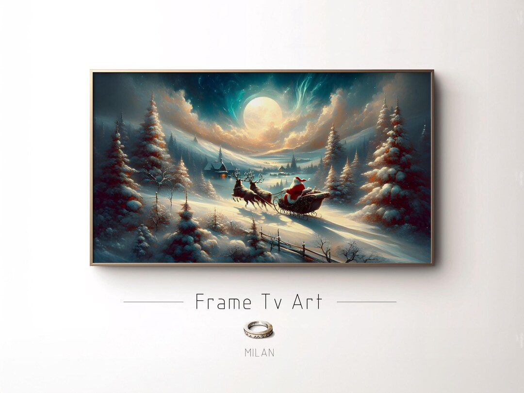 Santa's Winter Wonderland Christmas Frame TV Art Digital Holiday Decor ...