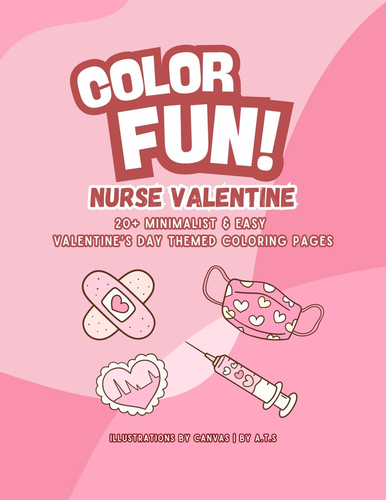 Nurse Valentine Coloring Pages: 20+ Minimalist Designs (digital ...