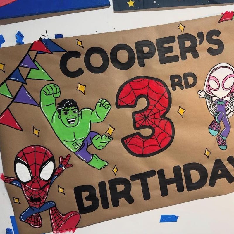 Spiderman Banners - Etsy