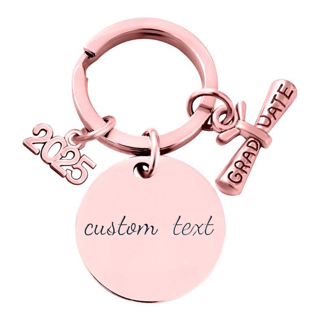 Set of 2 Custom Graduation Keychain 2025 Gift | Personalized Grad ...