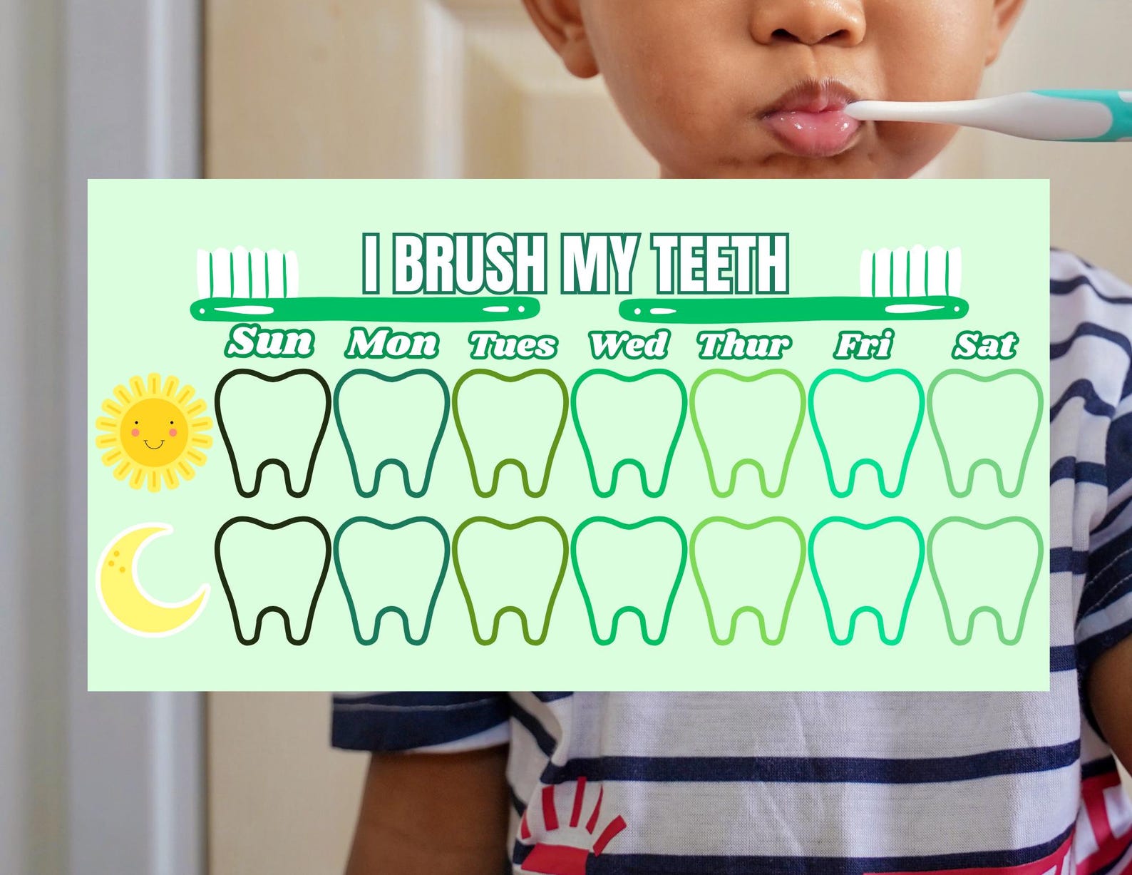 Neurodivergent Brush Your Teeth Tracker Printable| Visual Learning ...