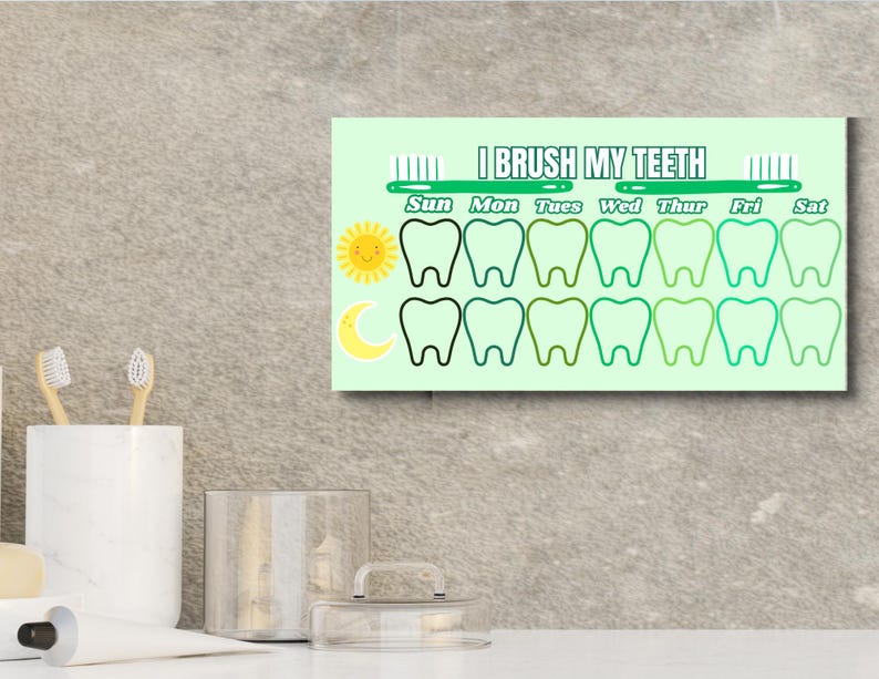 Neurodivergent Brush Your Teeth Tracker Printable| Visual Learning ...