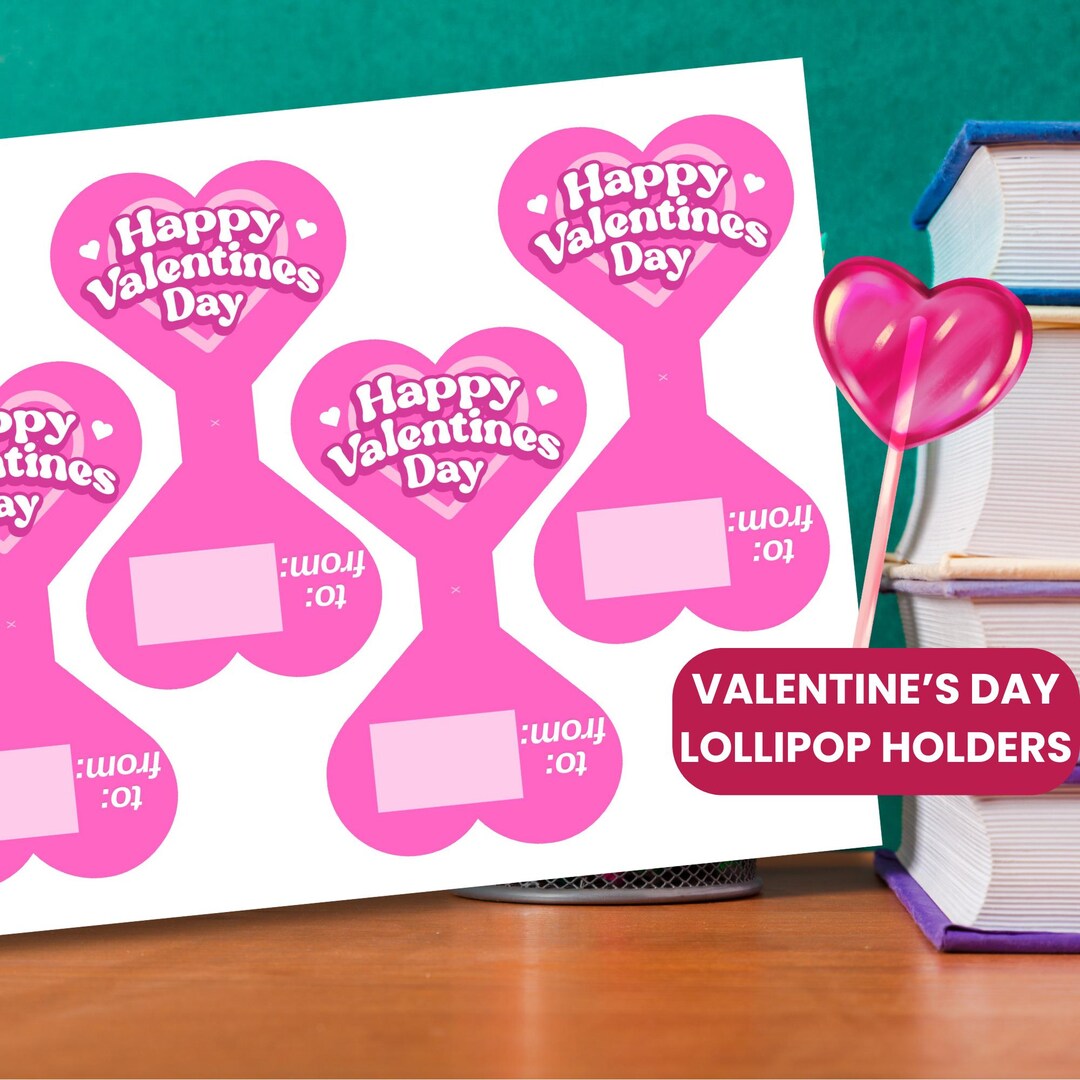 Valentine's Day Lollipop Holders| Lollipop Grams| Printable at Home DIY ...