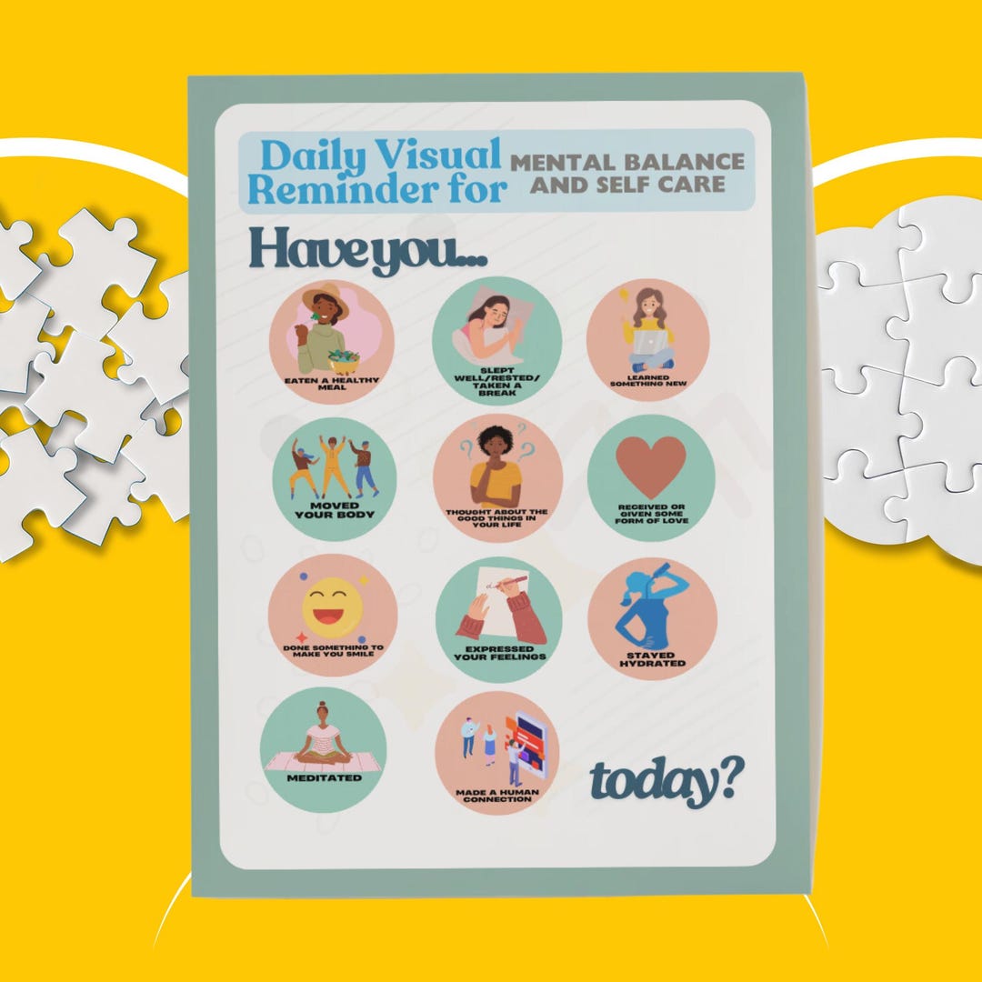 Mental Health Daily Visual Reminder| Bulletin Board for Self Care ...