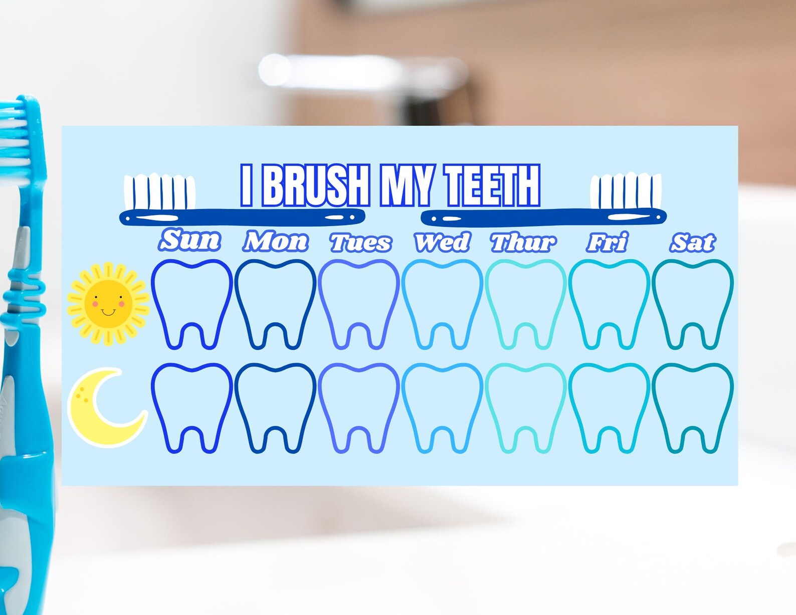 Neurodivergent Brush Your Teeth Tracker Printable| Visual Learning ...