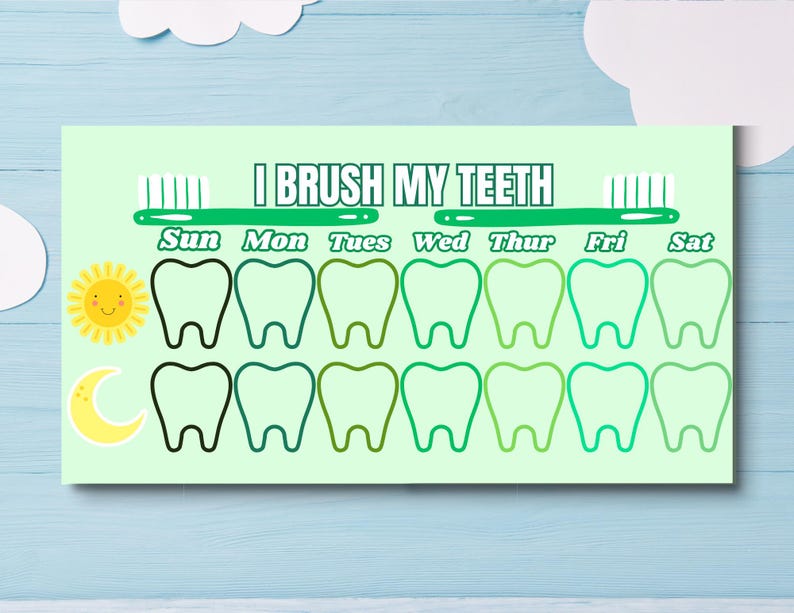 Neurodivergent Brush Your Teeth Tracker Printable| Visual Learning ...