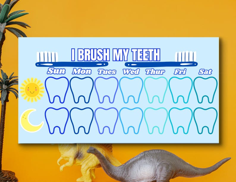 Neurodivergent Brush Your Teeth Tracker Printable| Visual Learning ...