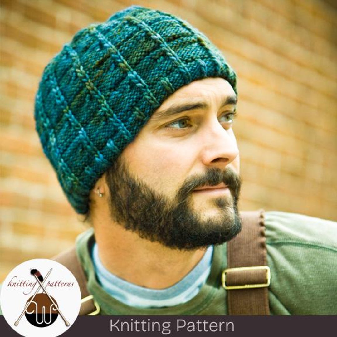 Knitting Pattern for Men's Hat - J.T. - Etsy