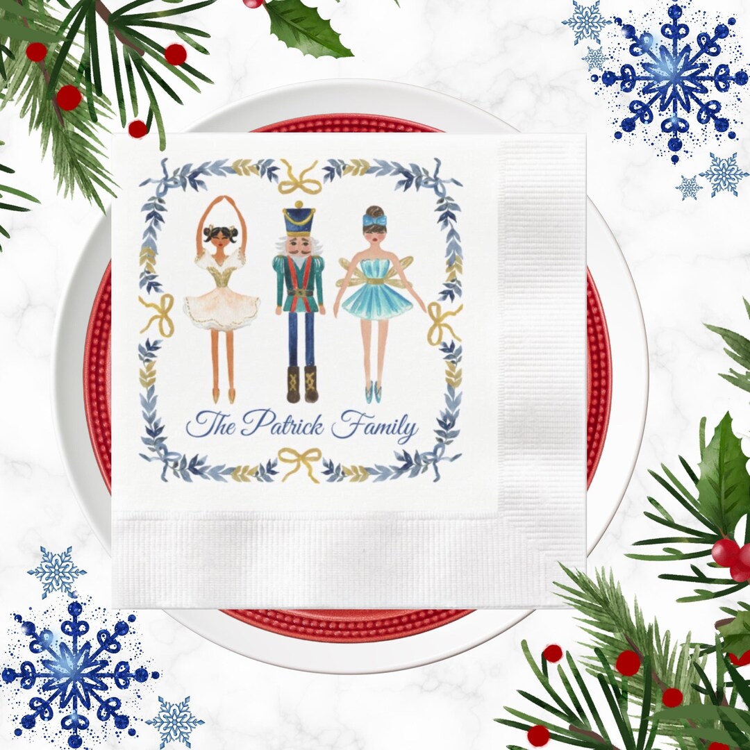 Christmas Cocktail Paper Napkins, Custom Nutcracker Gifts, the ...