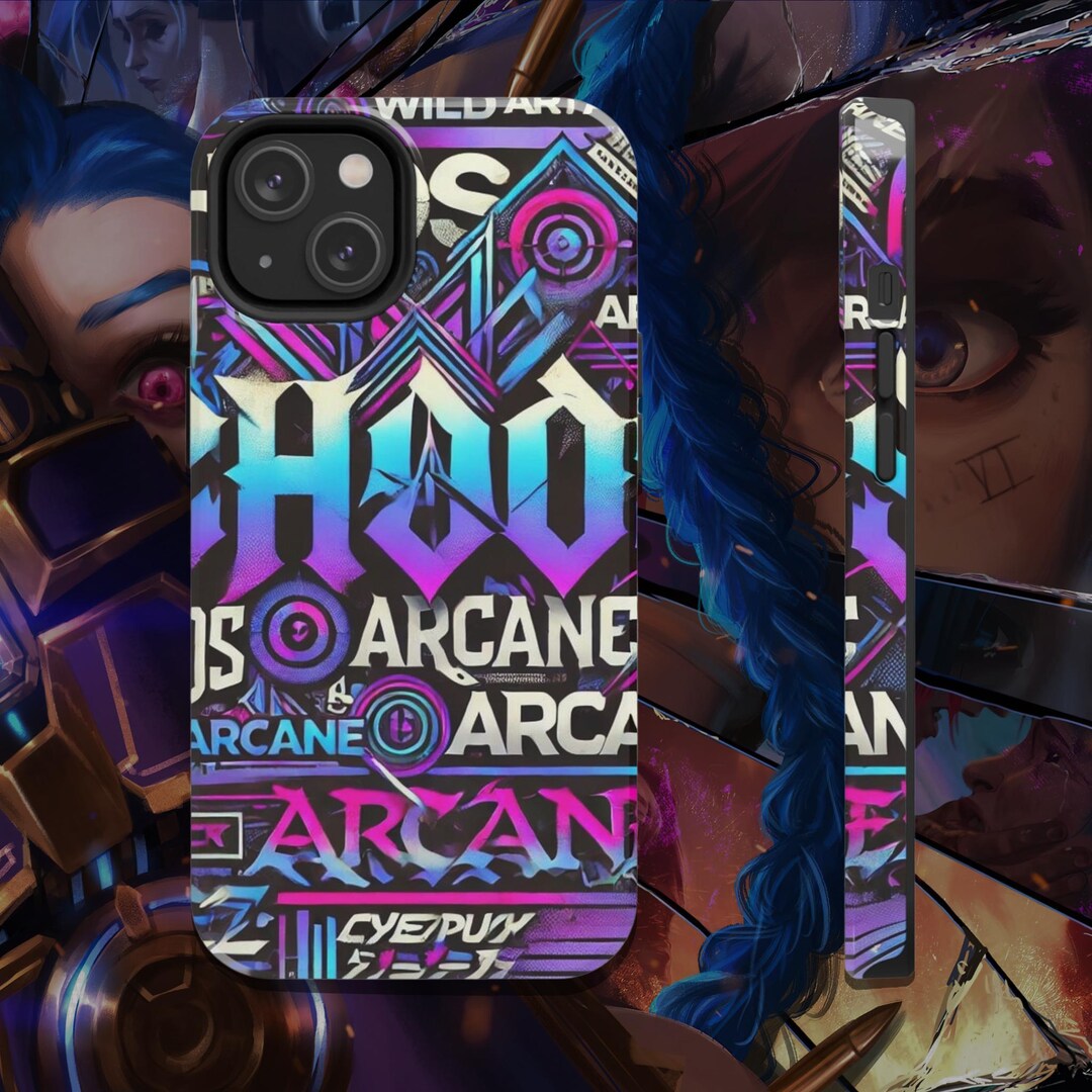 Blancor Tough Phone Cases, GET JINX Edition, League of Legends Arcane Design, Gaming Accessories ...