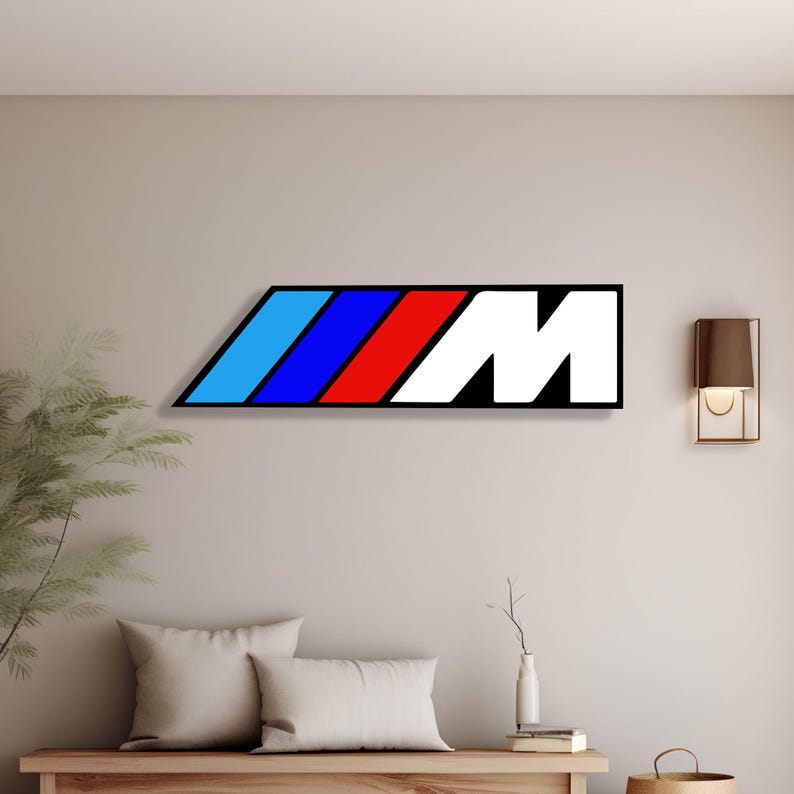 BMW M Logo Sign, Garage Sign, Mancave Decor,gift for Bmw Fan's , BMW M ...
