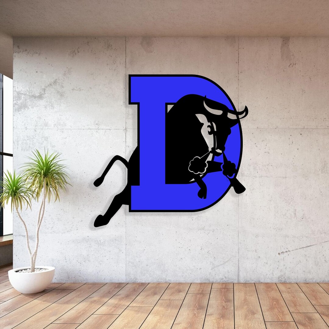 Durham Bulls Wall Decor, Colorful Metal Durham Bulls Wall Art, Milb ...