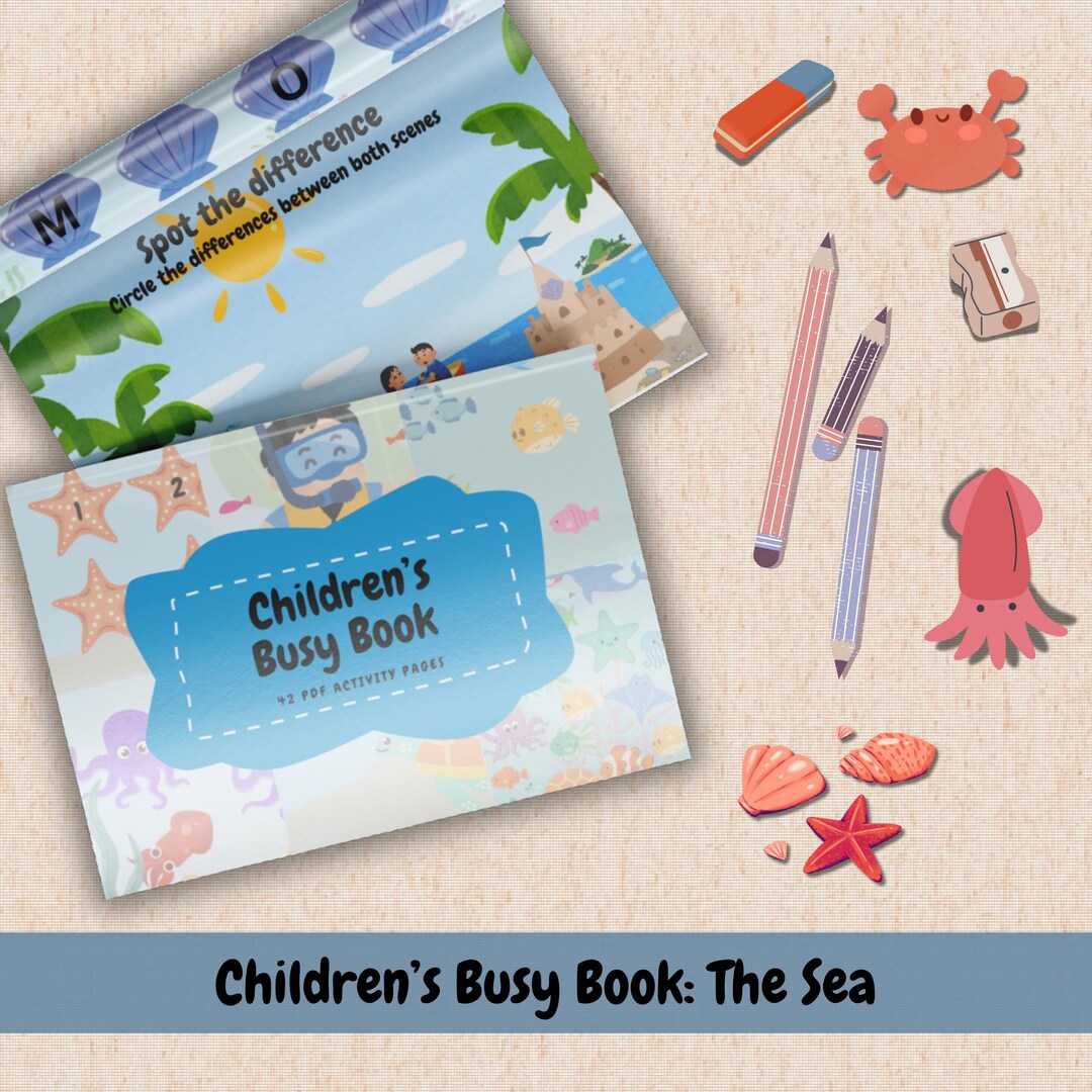 Ocean Busy Book, Busy Book Printable, Montessori Busy Book, Printable ...
