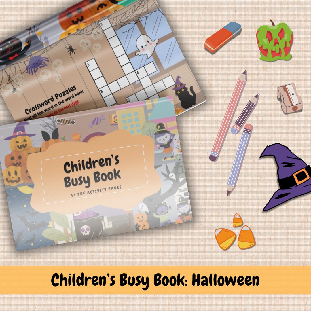 Halloween Busy Book, Busy Book Printable, Montessori Busy Book, Quiet ...
