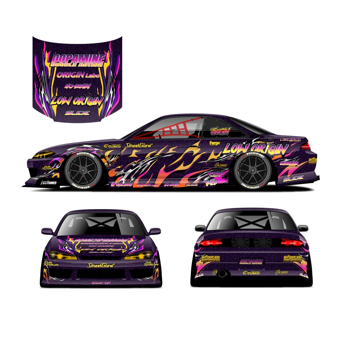 JDM RC Car Decals 1/10 Pre‑cut Drift Livery Stickers Matte Vinyl +100 ...