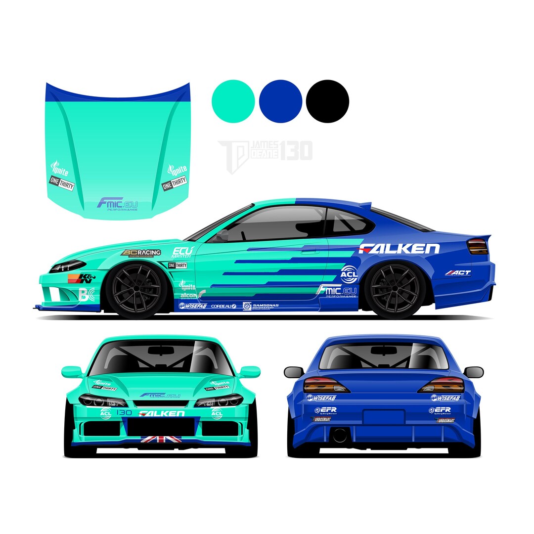 JDM RC Car Decals 1/10 Pre‑cut Drift Livery Stickers Matte Vinyl +100 ...