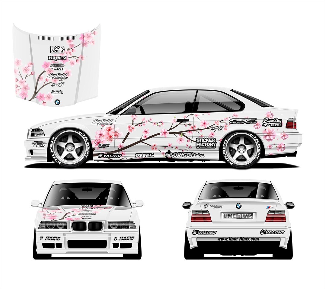 Pre-cut Cherry Blossom/sakura RC Car Sticker Set Topnotch Quality X ...