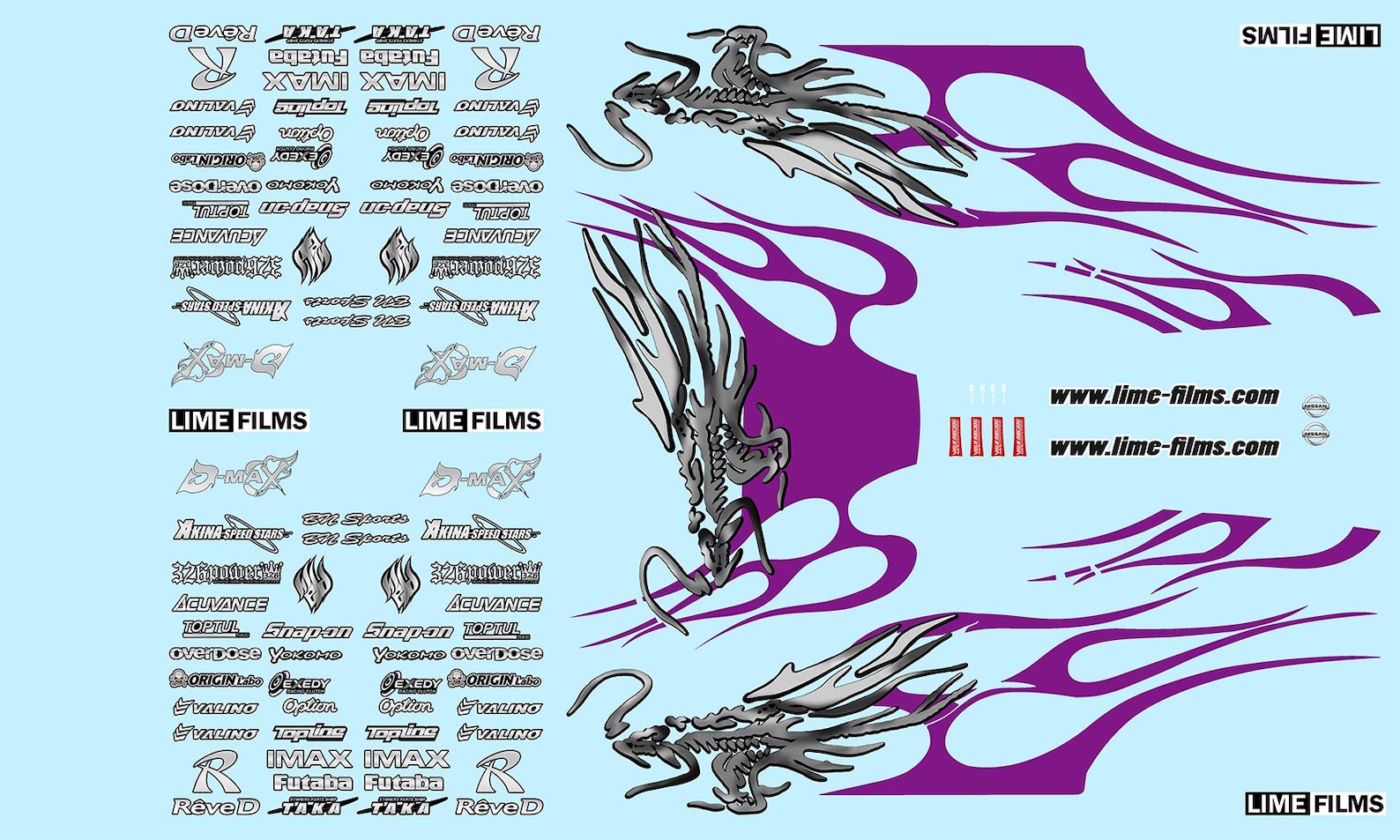 1:10 Pre-cut 3D Decals NFSU2 Rachel's 350Z Livery Set for RC Car, Drift ...