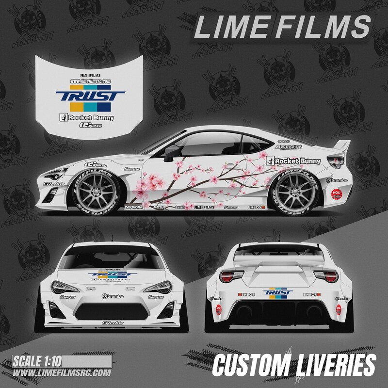 1/10 Scale Drift Car Livery - Etsy