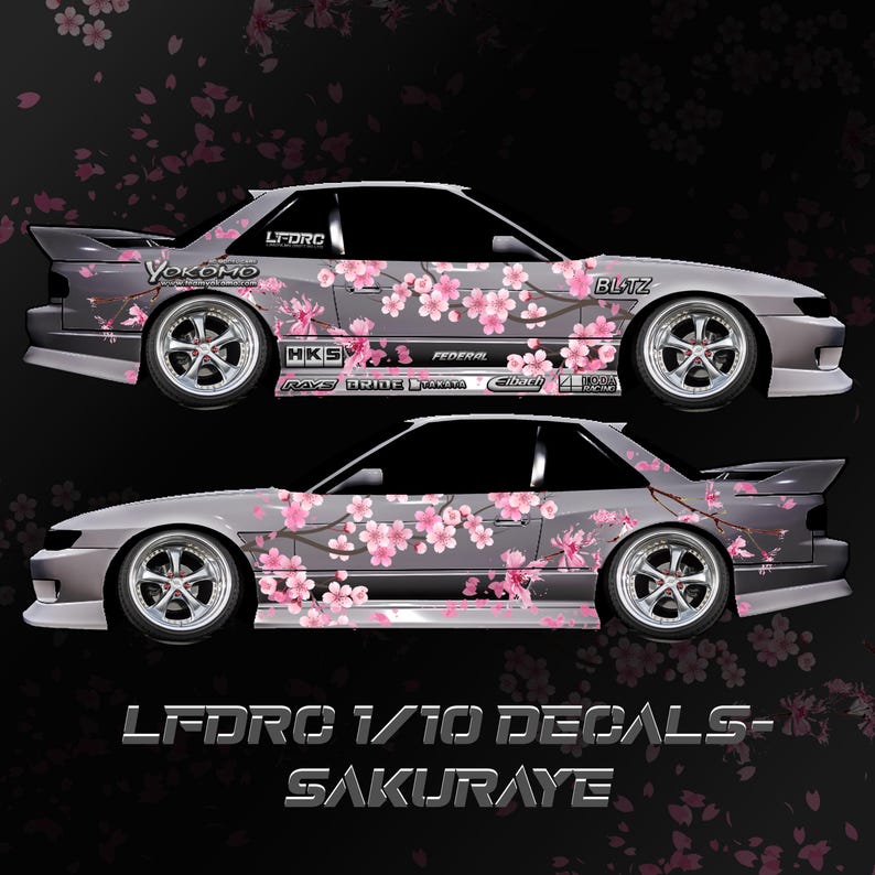 LFDRC Livery, Decals, Set Transfer Stickers for 1:10 Car Drift/touring ...