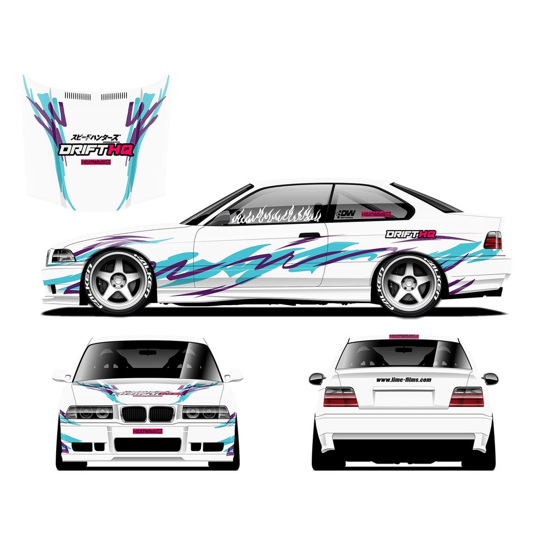 JDM RC Car Decals 1/10 Pre‑cut Drift Livery Stickers Matte Vinyl +100 ...