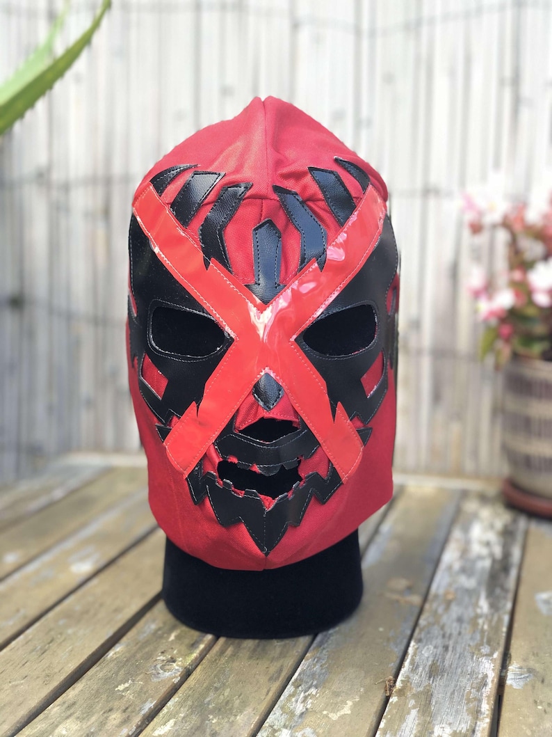 RED X Mexican Wrestling Mask Lucha Libre Halloween - Etsy