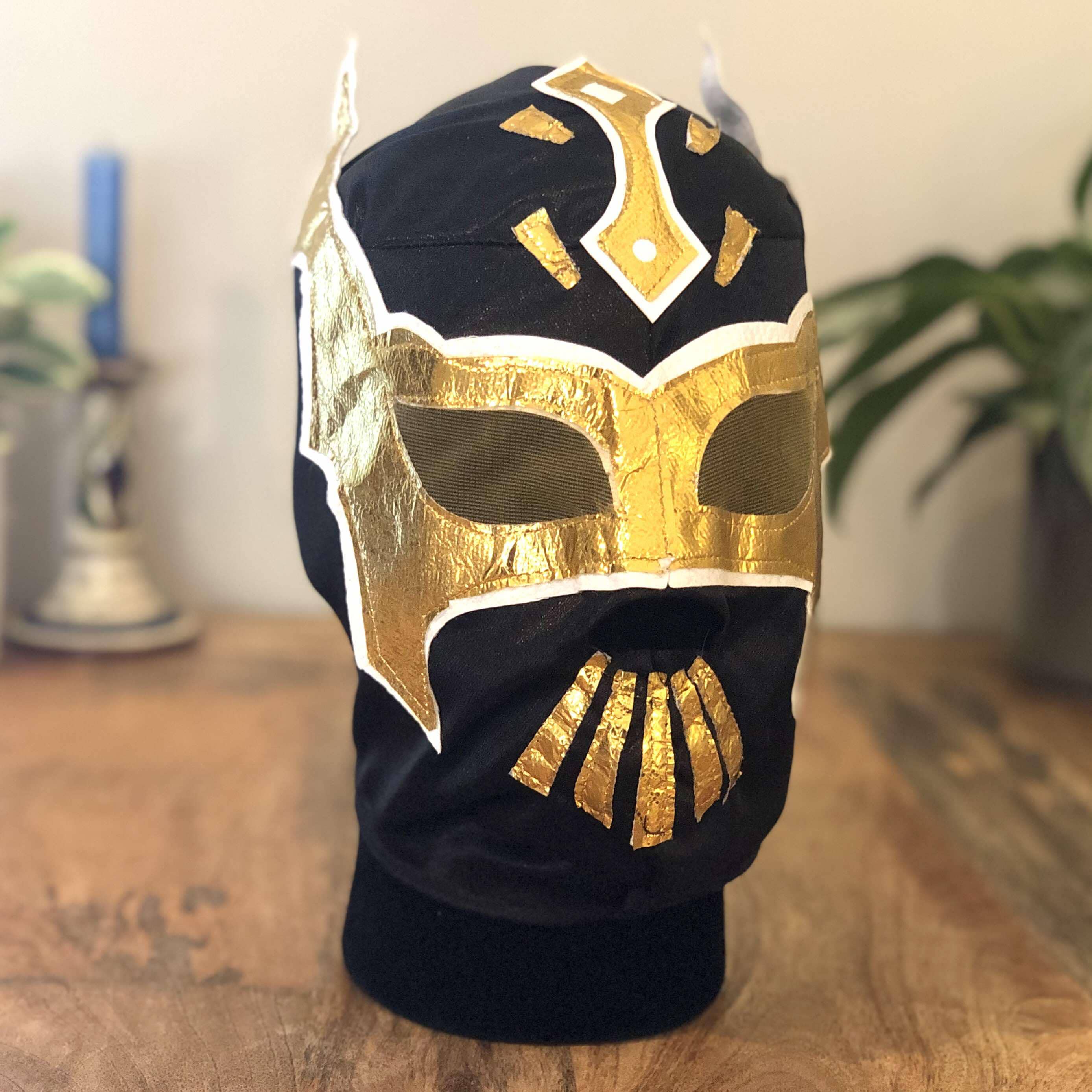 Sin Cara black & Gold Mexican Wrestling Mask Lucha Libre - Etsy