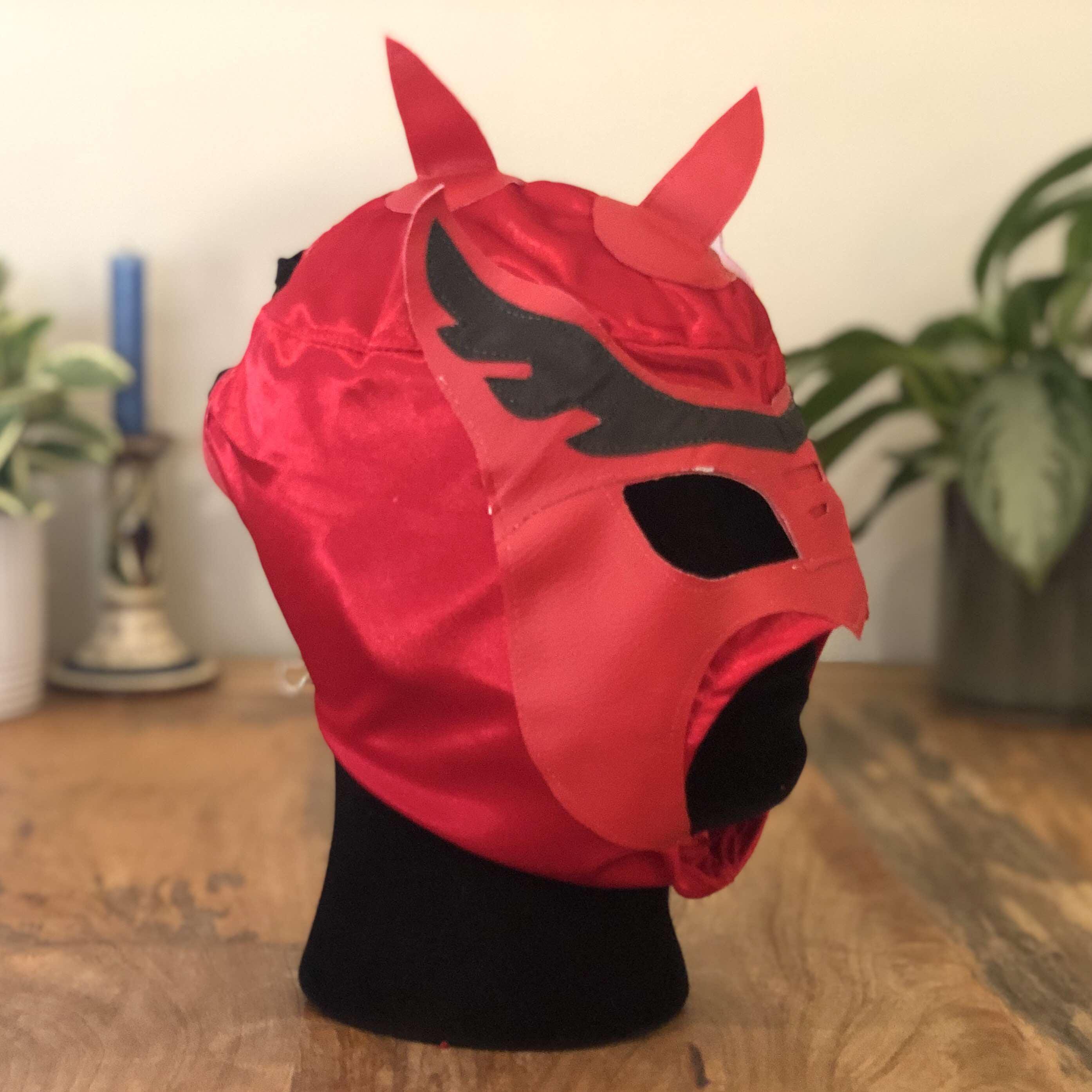 RED DEVIL HYSTERIA Mexican Wrestling Mask | Lucha Libre - Etsy