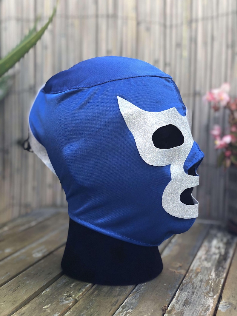 Blue Demon Mexican Wrestling Mask | Lucha Libre Halloweenr - Etsy