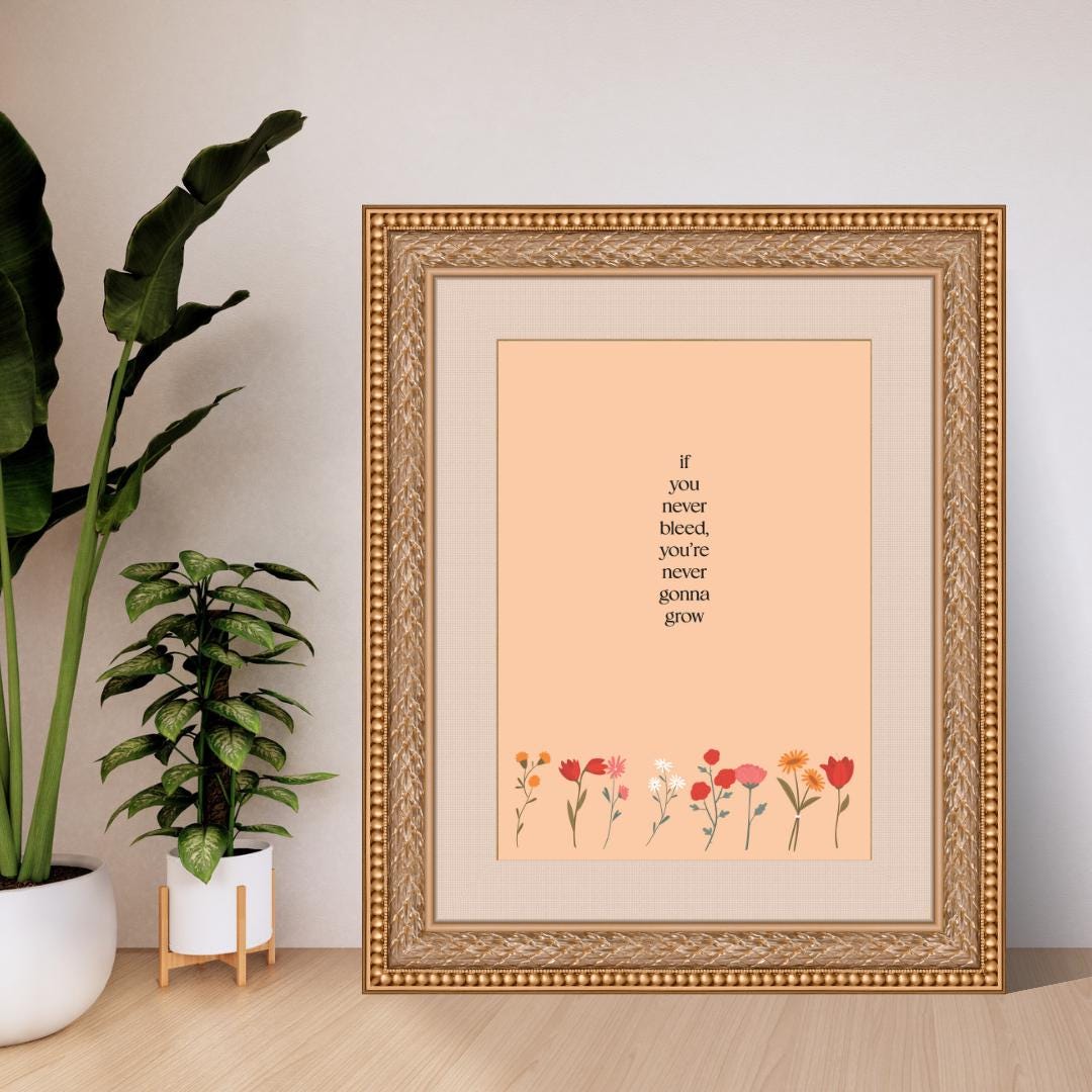 Taylor Swift 'the 1' Lyrics Floral Art Print (digital Download) - Etsy