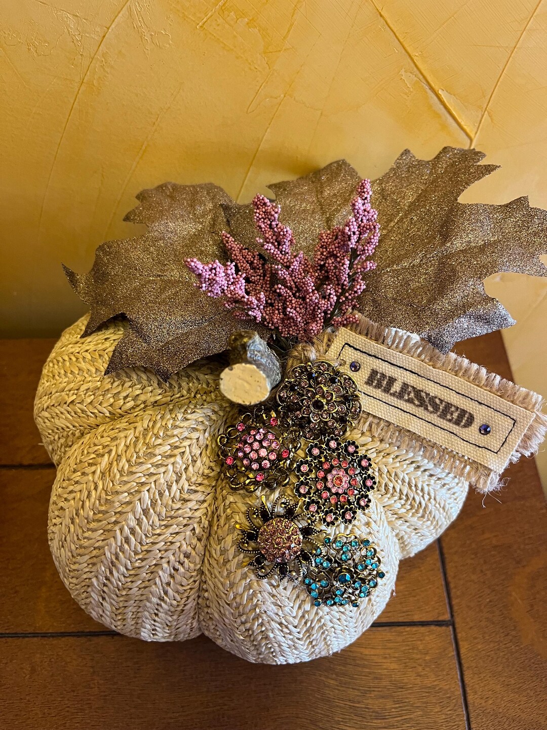 Harvest Embellished Pumpkin - Etsy