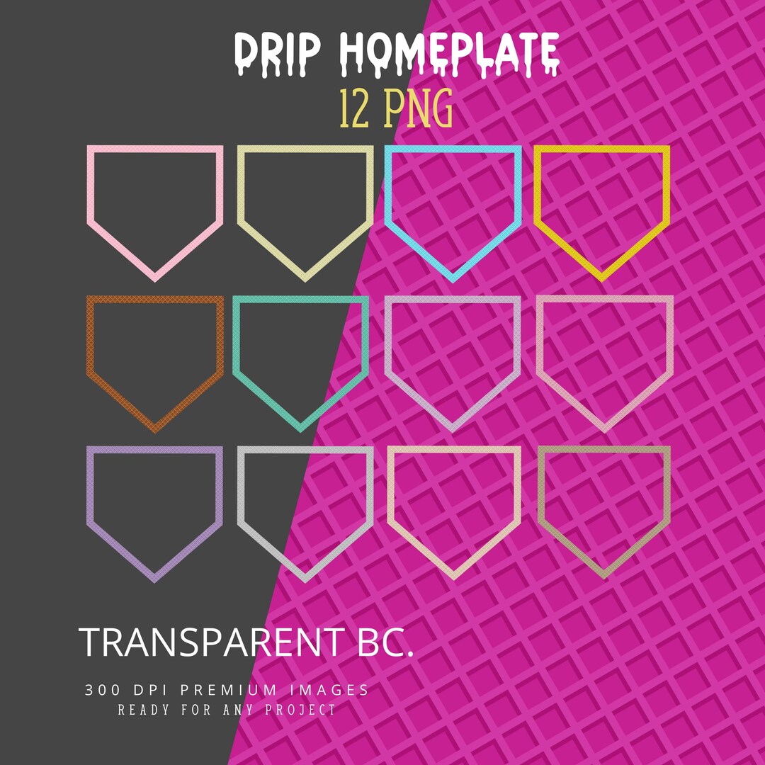 Waffle Home Plate, Drip Baseball Plate Png,baseball Home,baseball Ice ...