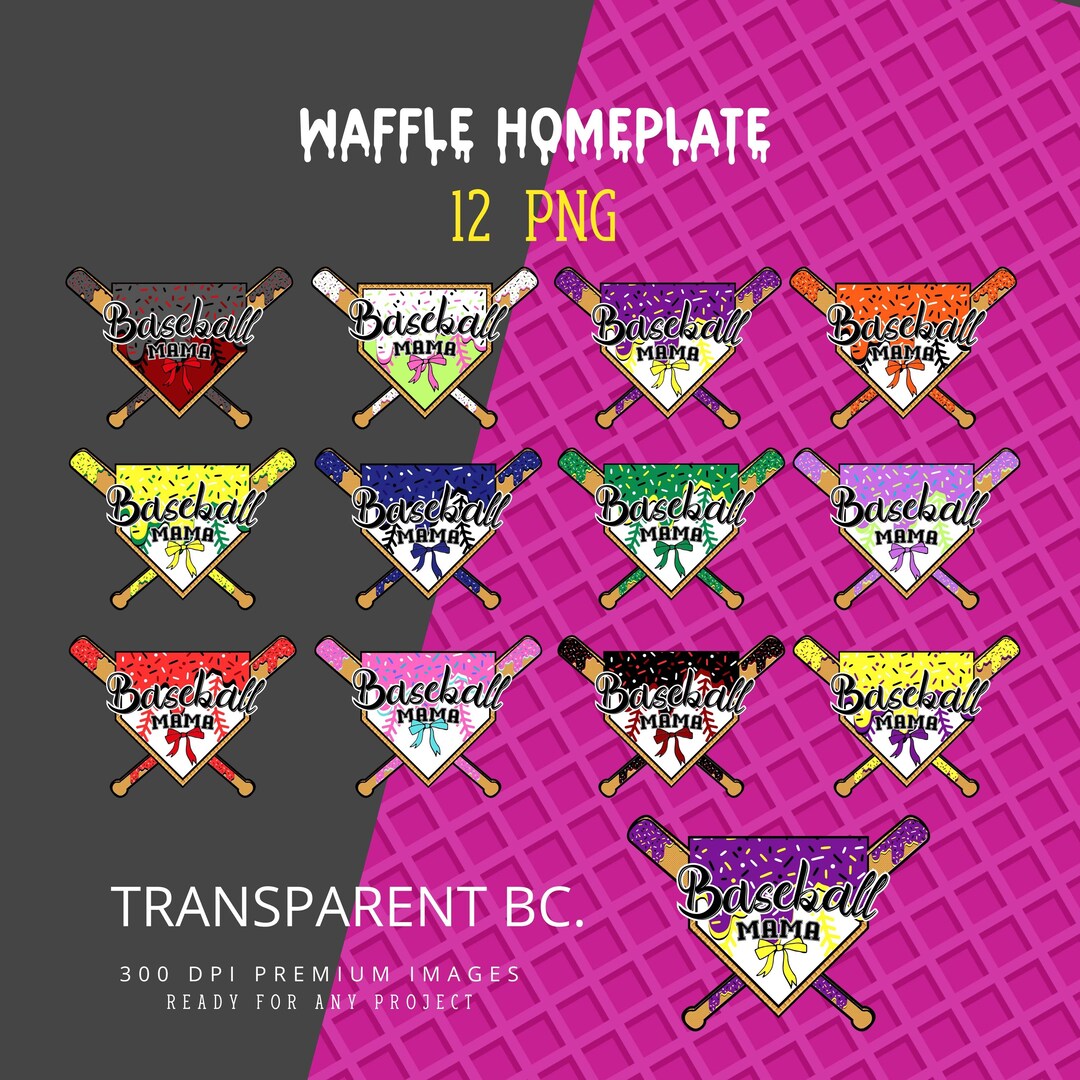 Baseball Mama Waffle Home Plate Png,drip Baseball Plate Png,baseball ...