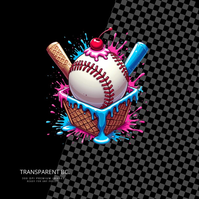 Set 100 Baseball Ice Cream Png,waffle Home Plate, Drip Baseball Plate ...