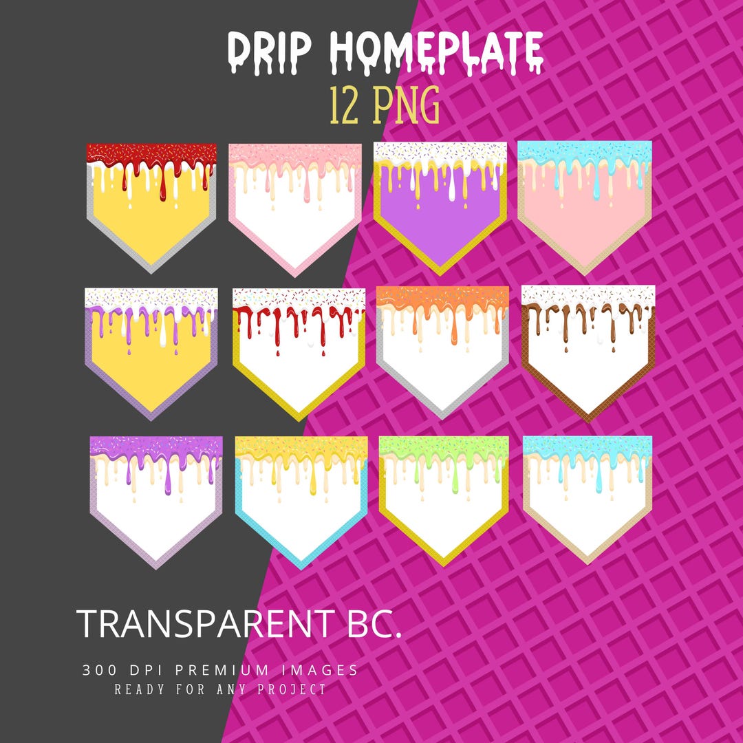 Waffle Home Plate, Drip Baseball Plate Png,baseball Home,baseball Ice ...