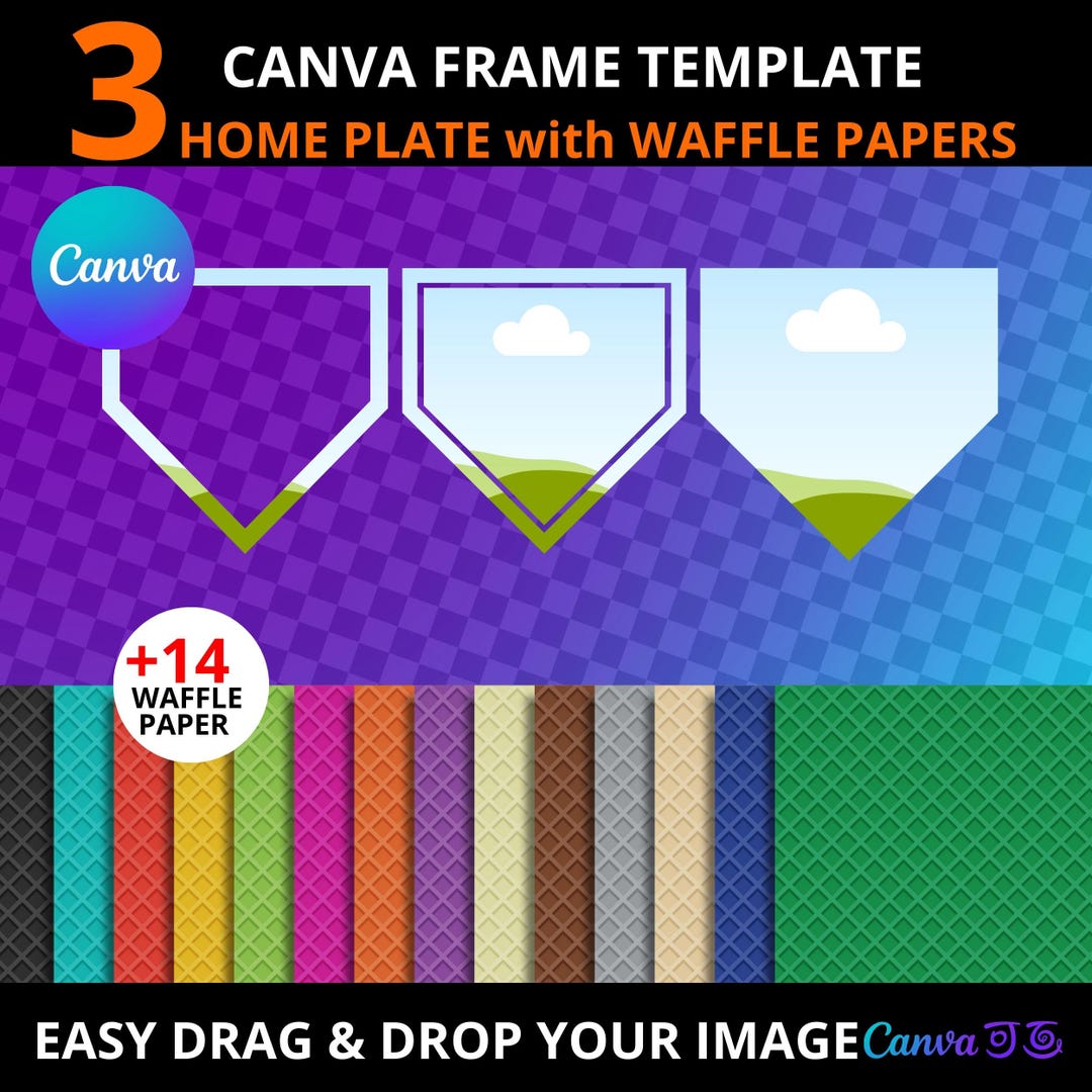 Canva Baseball,baseball Canva Frames Template , Game Day, Baseball Home ...