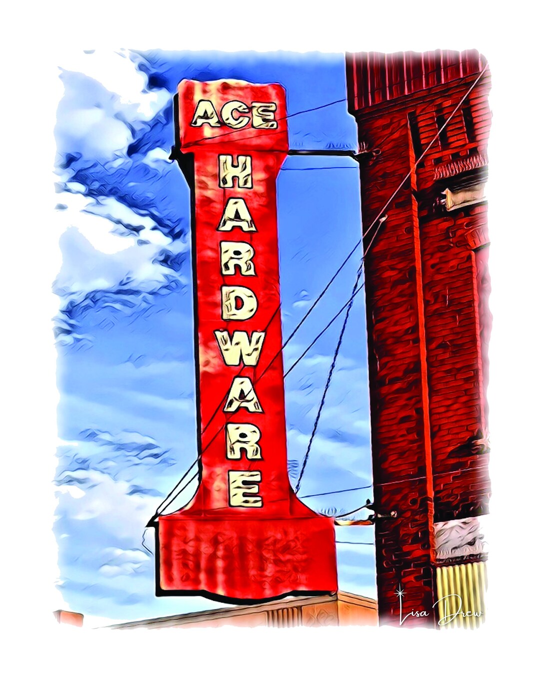 Retro Ace Hardware Sign Poster, Tower MN, 16x20 Wall Art Print, Vintage ...