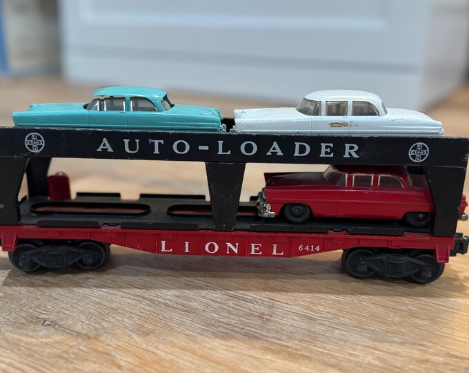 Vintage Lionel O Gauge 6414 Evans Auto-loader Train Car With 1955 Ford ...