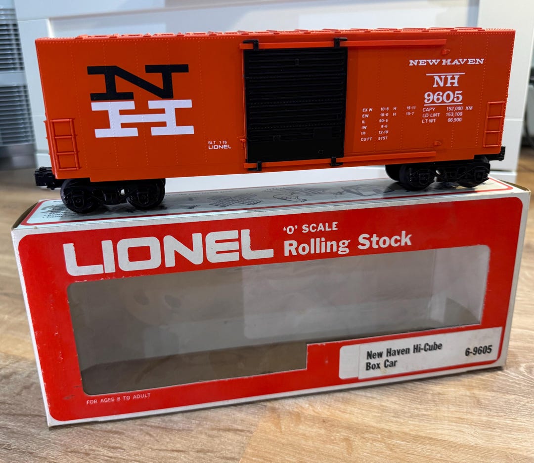 Vintage Lionel O Gauge New Haven Hi-cube Boxcar 6-9605 With Original ...