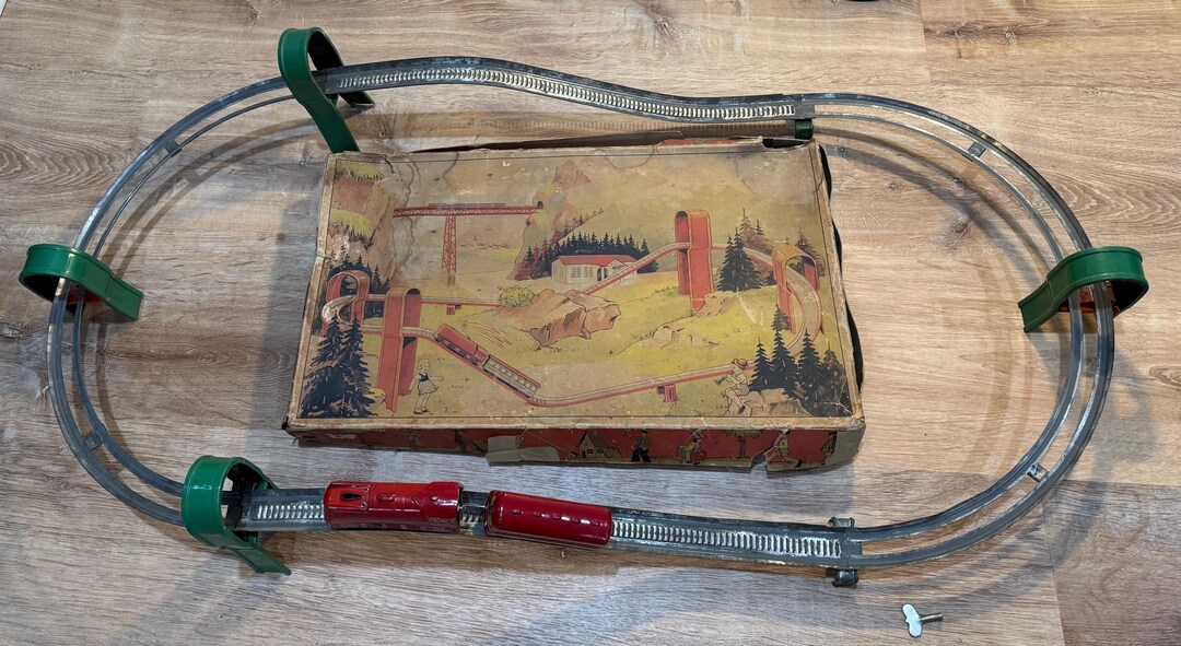 Rare Antique German D.R.P. Tin Wind up Train Set in Original Box- DRP ...