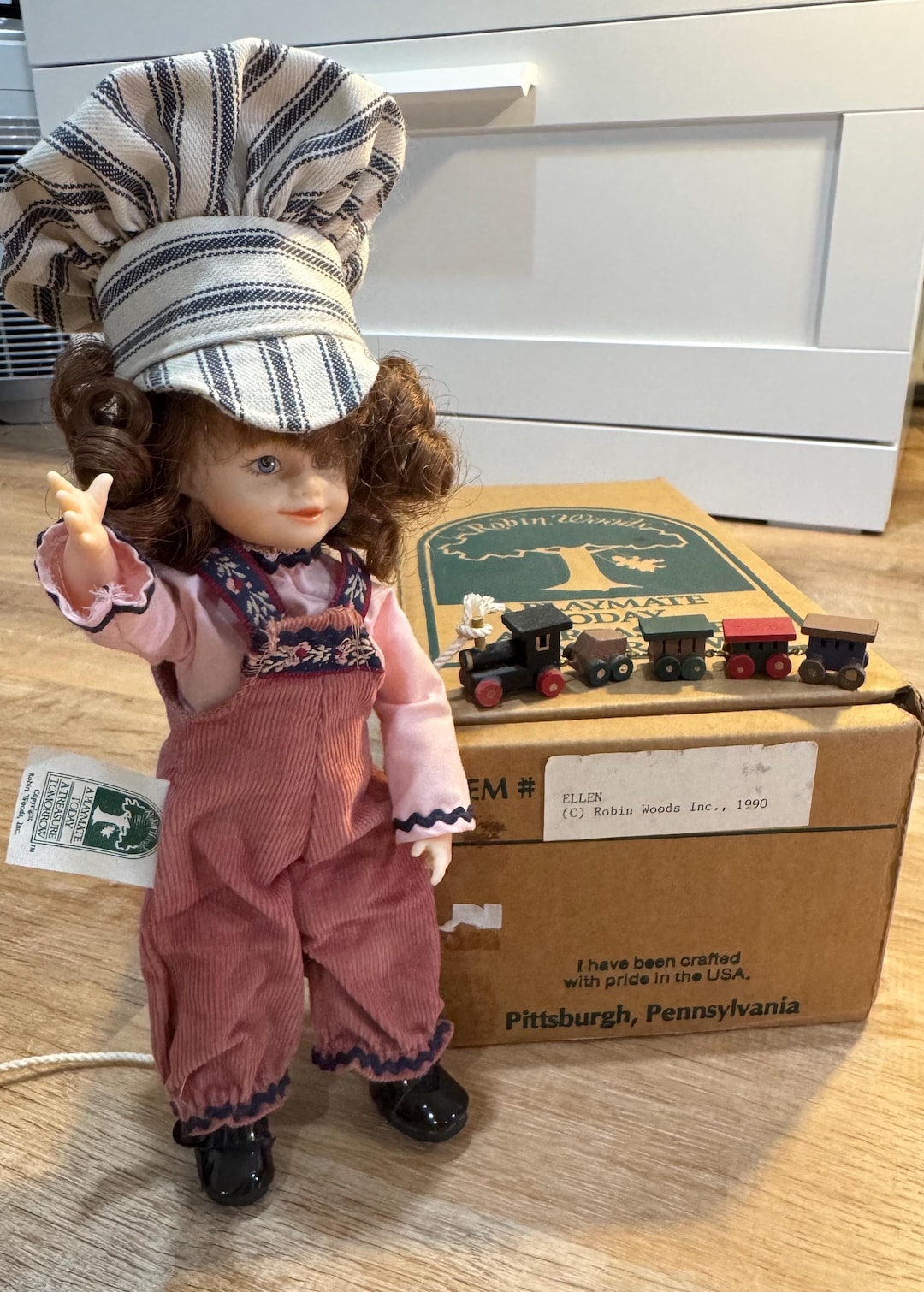 Vintage Robin Woods Ellen Engineer Doll With Original Box & Train ...