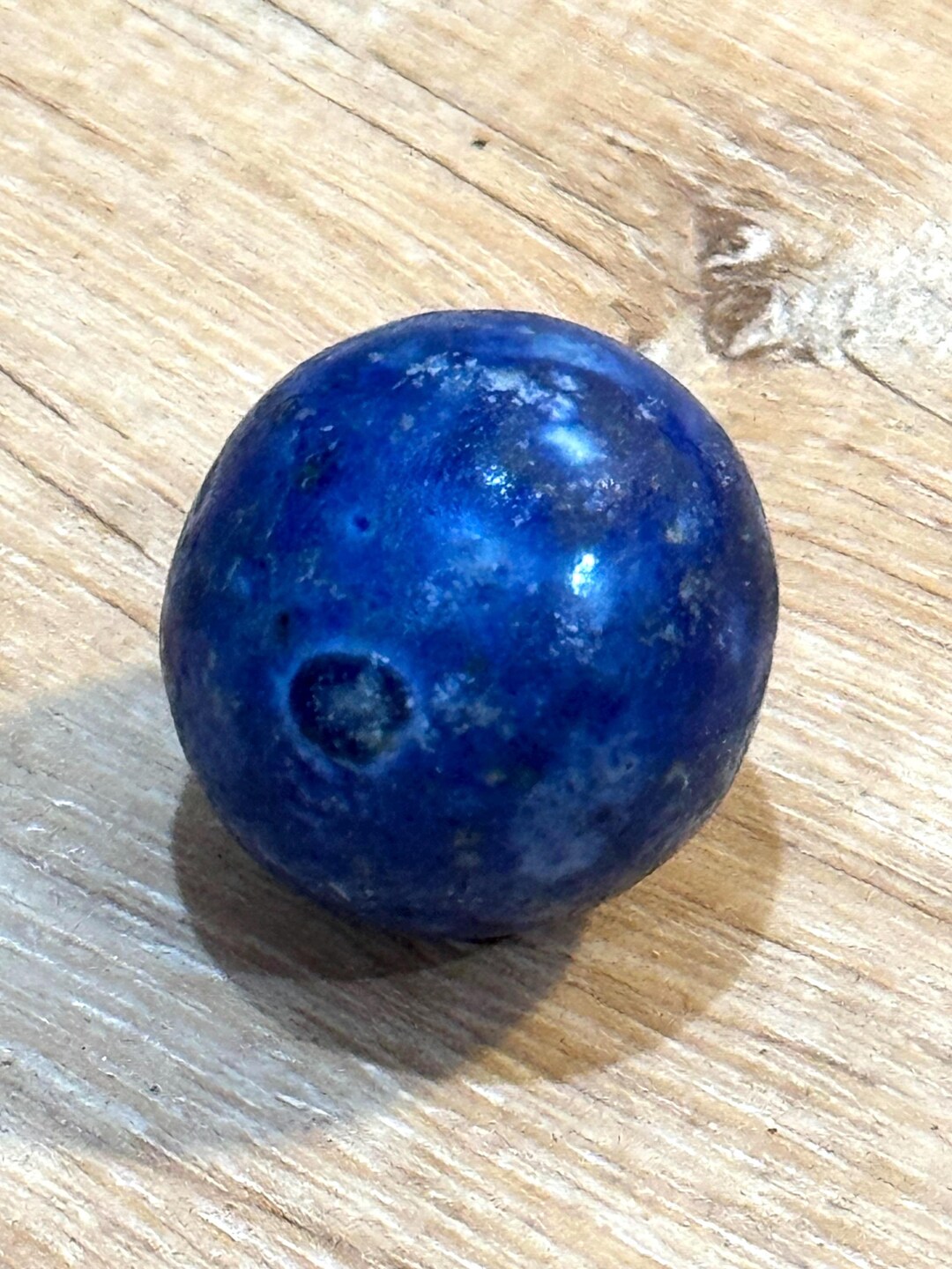 Antique Bennington Clay Marble: Cobalt Blue Glaze, 19th Century Handmade Toy - Etsy